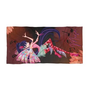 Musa Winx Club Beach Towel, Cartoon Character Design for Girls ...