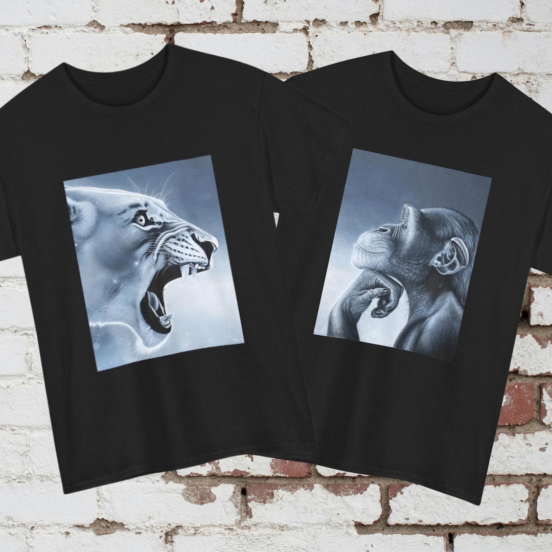 Funny Rage Bait Lion Monkey Meme Shirt, Funny Matching Shirts With Your ...