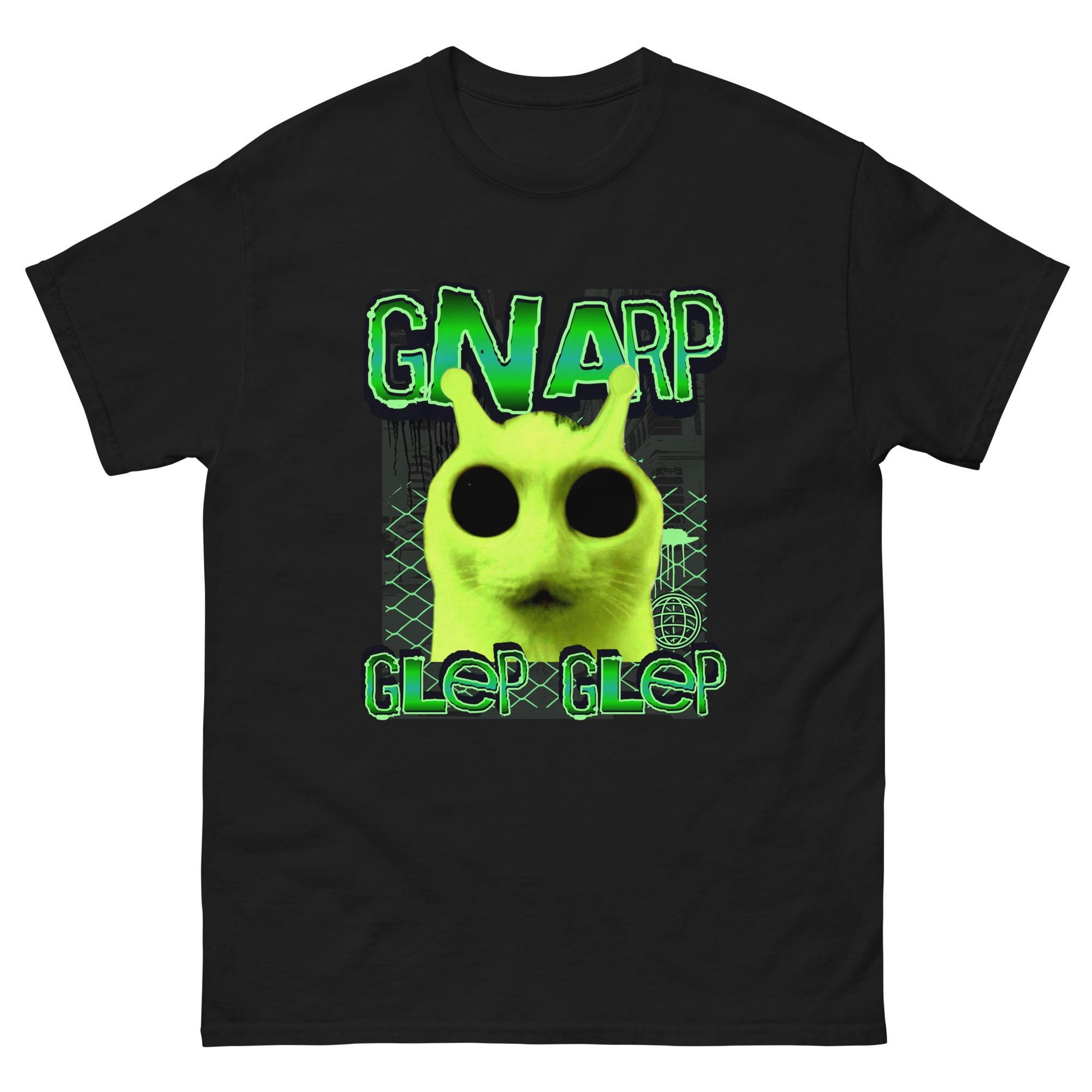 Gnarp Cat, Silly Alien Cat Meme, Brainrot T-shirt, Gen Z Meme Tee ...