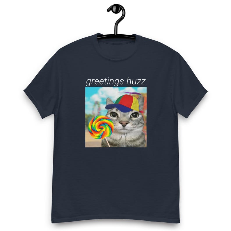 Greetings Huzz T-shirt, Gen Z T-shirt, Silly Cat Meme T-shirt, Gen ...