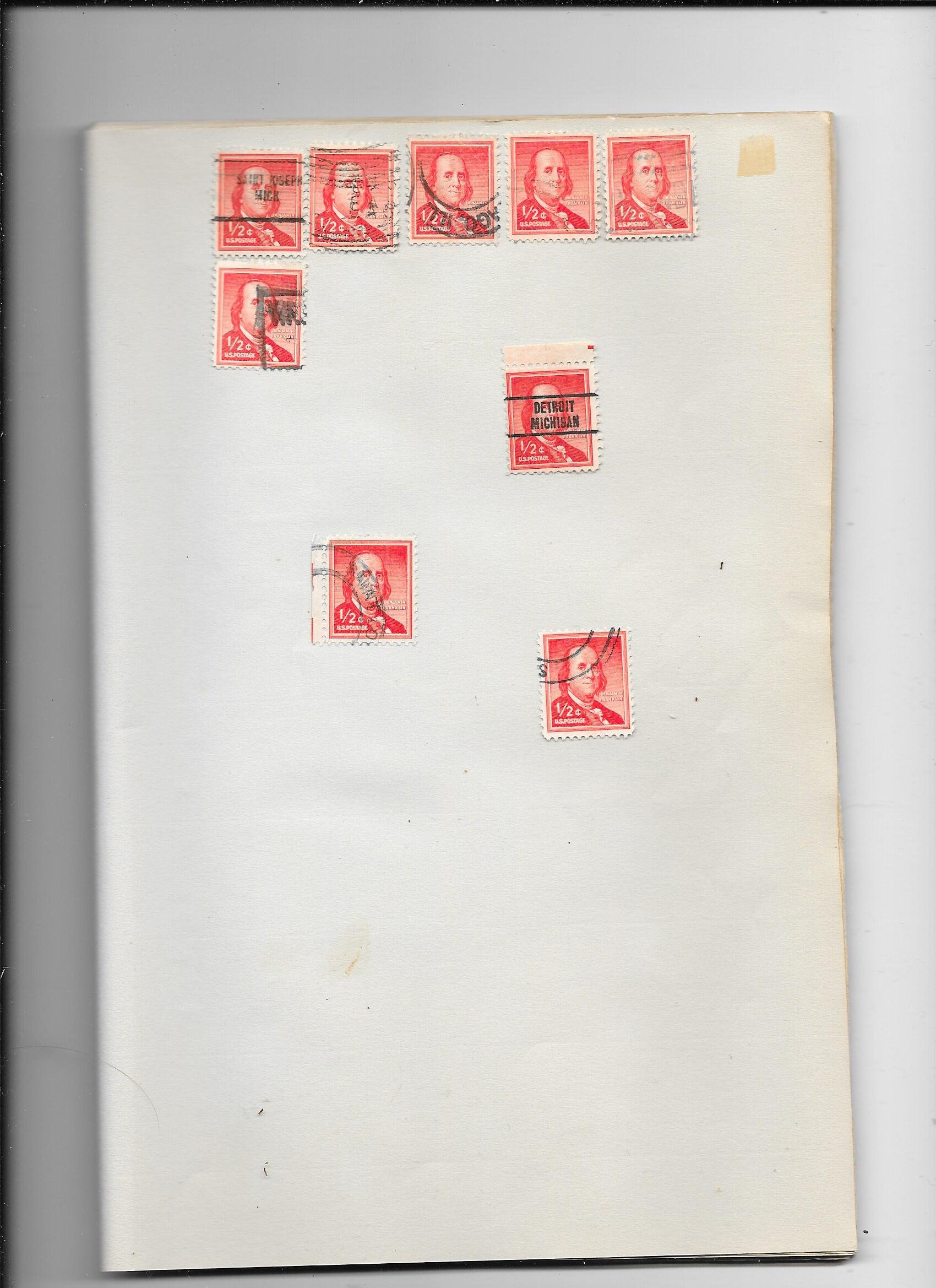 USA Franklin 1950's HALF Cent Postage Stamps Bulk Lot - Etsy