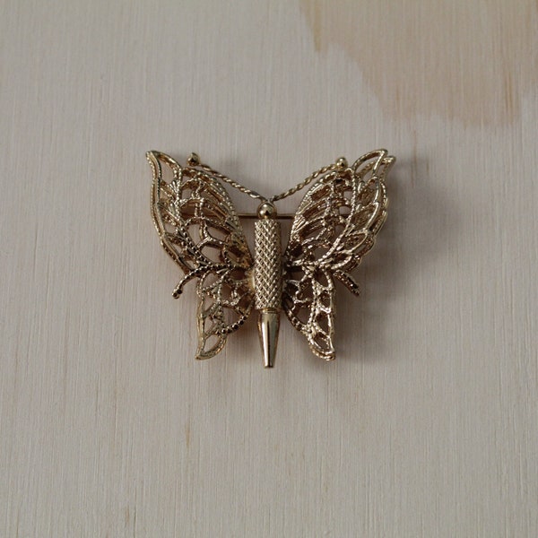 Gold Moth Brooch - Etsy