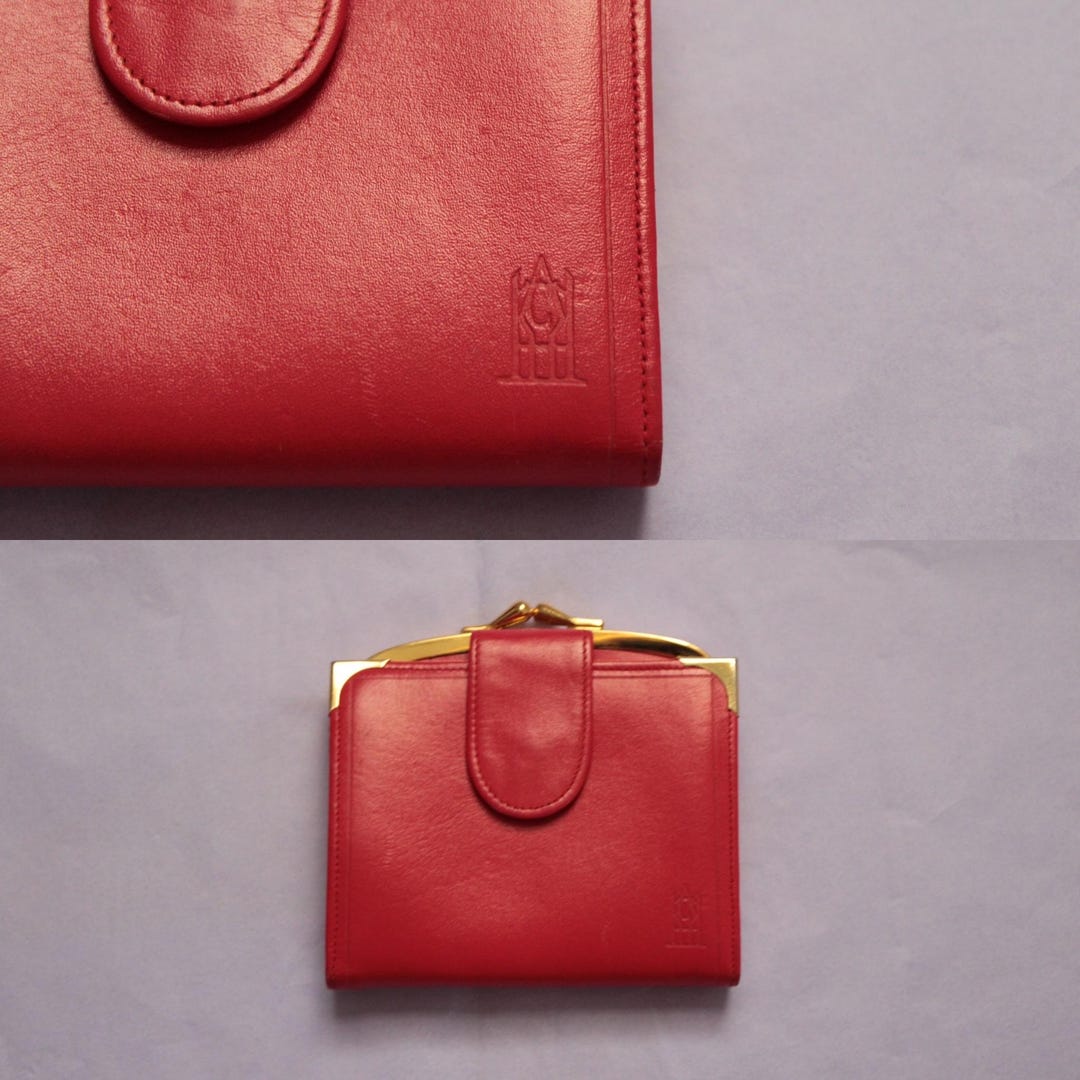 1970s Tomato Red Leather Wallet - Etsy