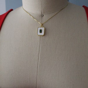 SIREN Eye Charm Necklace | Victorian Mother of Pearl Charm Necklace ...