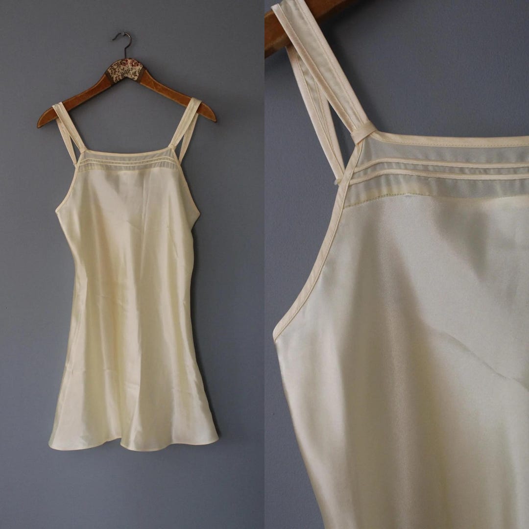 LEMON Yellow Slip Bias Cut Slip 90s Slip Dress - Etsy