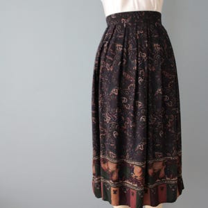 HICKORY Maxi Skirt | Fruit Harvest Skirt | Moody Dark Fruit Print Skirt ...