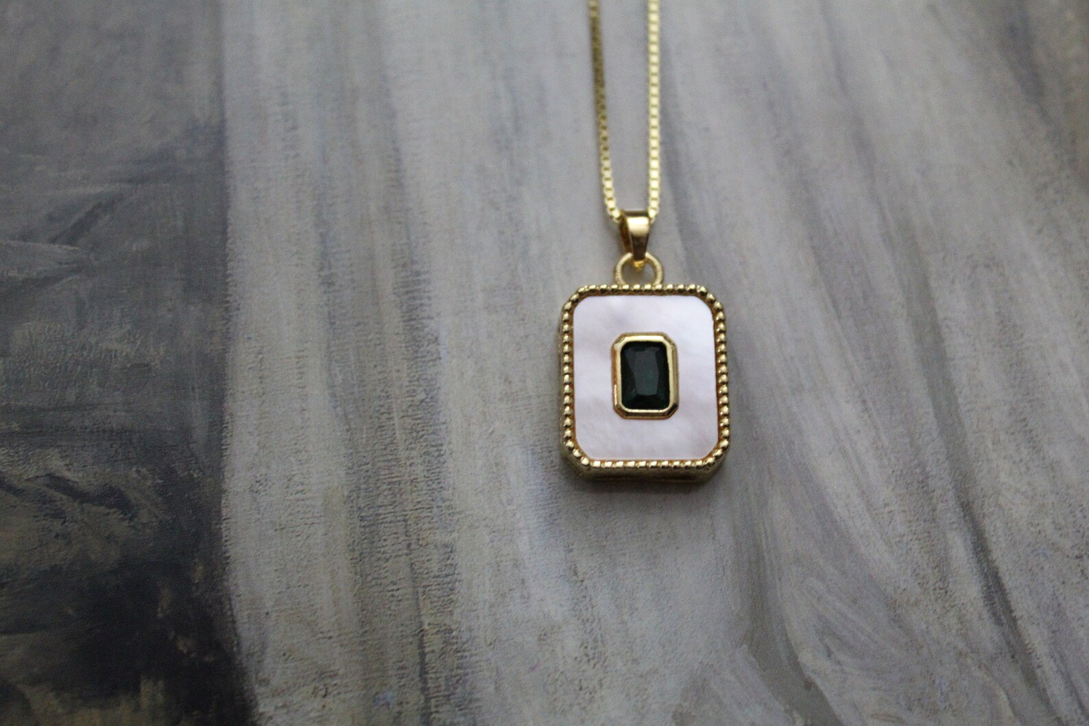 SIREN Eye Charm Necklace | Victorian Mother of Pearl Charm Necklace ...