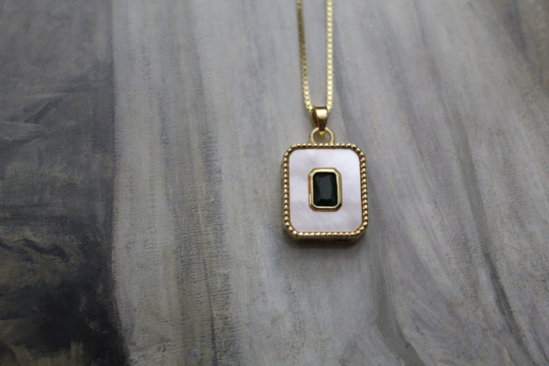 SIREN Eye Charm Necklace | Victorian Mother of Pearl Charm Necklace ...