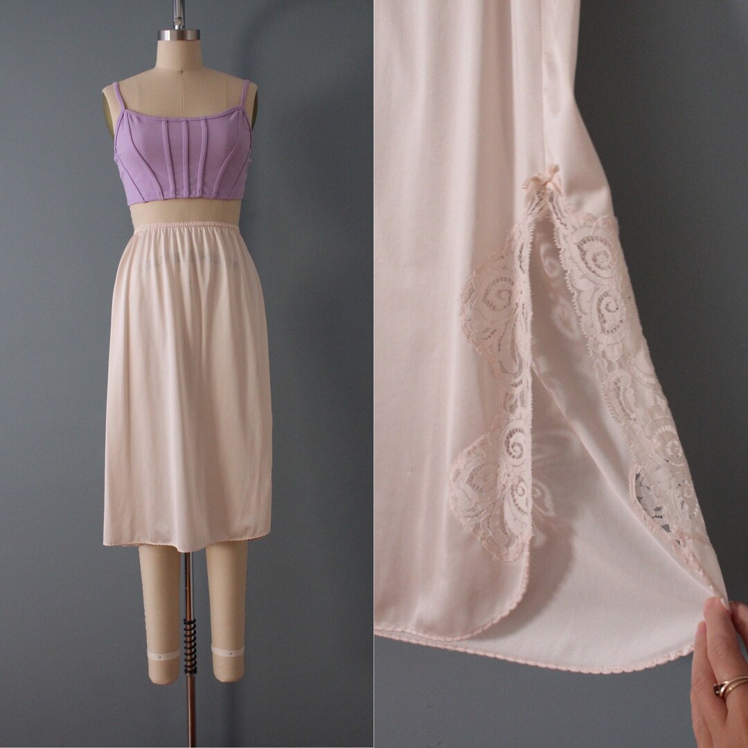 BALLET Pink Lace Slip Skirt | 50s 60s Slip Skirt | Vintage Retro Mod ...