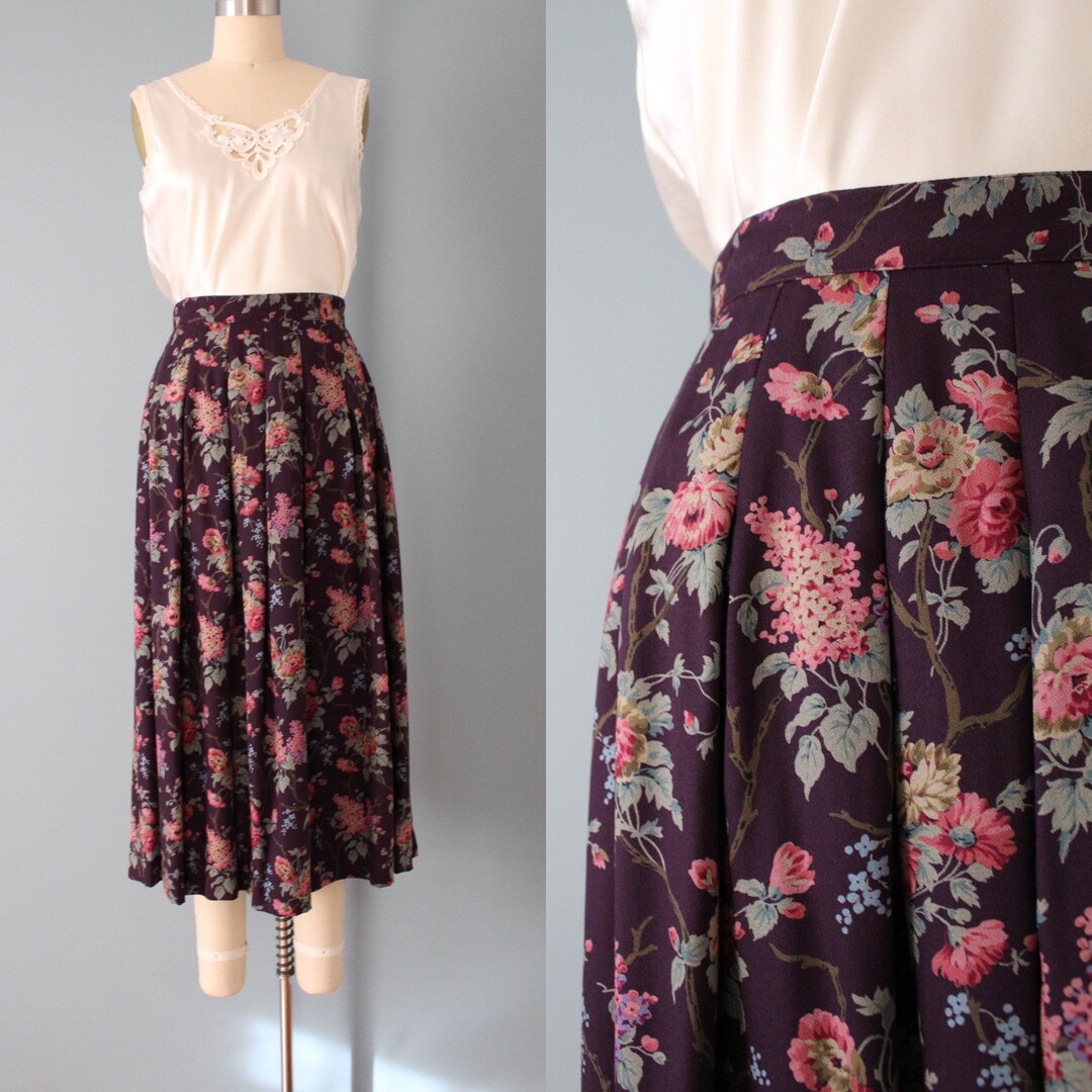 BOTANICAL Maxi Skirt Cottagecore Floral Maxi Skirt Herman - Etsy