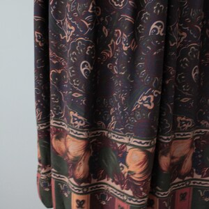 HICKORY Maxi Skirt | Fruit Harvest Skirt | Moody Dark Fruit Print Skirt ...