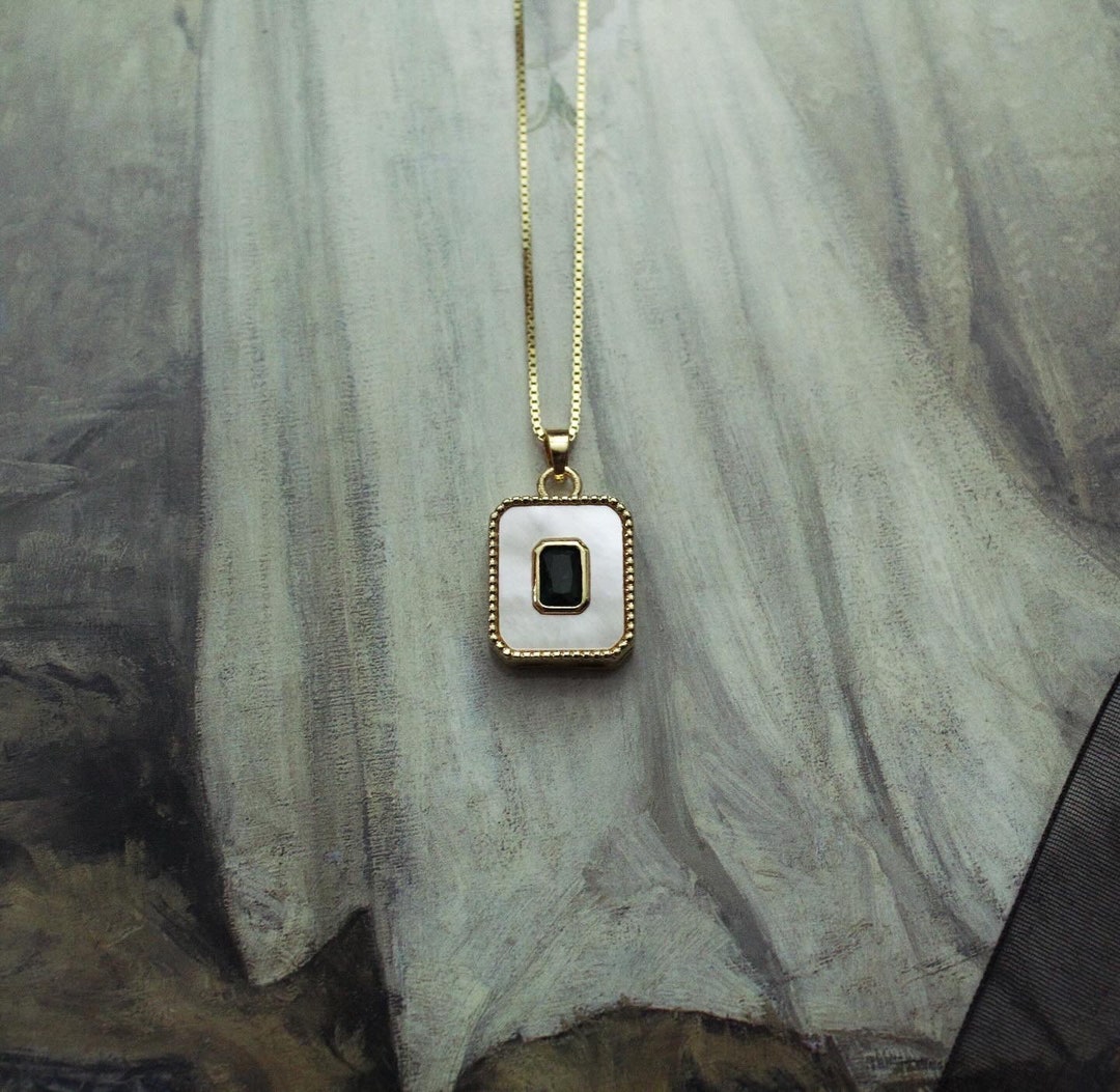 SIREN Eye Charm Necklace | Victorian Mother of Pearl Charm Necklace ...