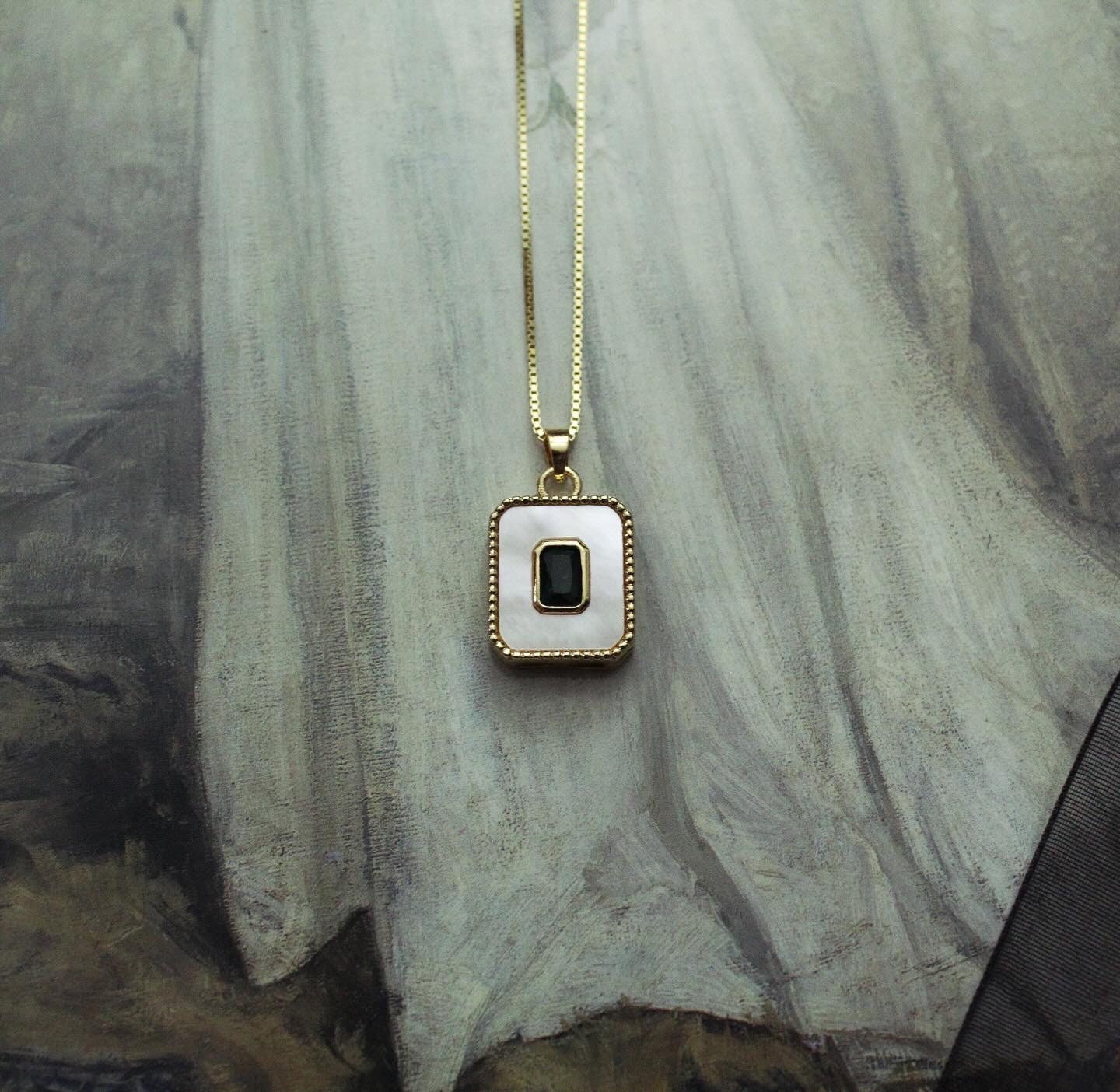 SIREN Eye Charm Necklace | Victorian Mother of Pearl Charm Necklace ...