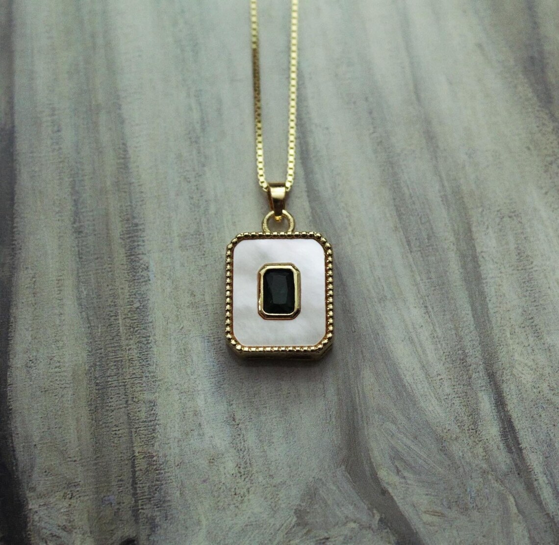 SIREN Eye Charm Necklace | Victorian Mother of Pearl Charm Necklace ...