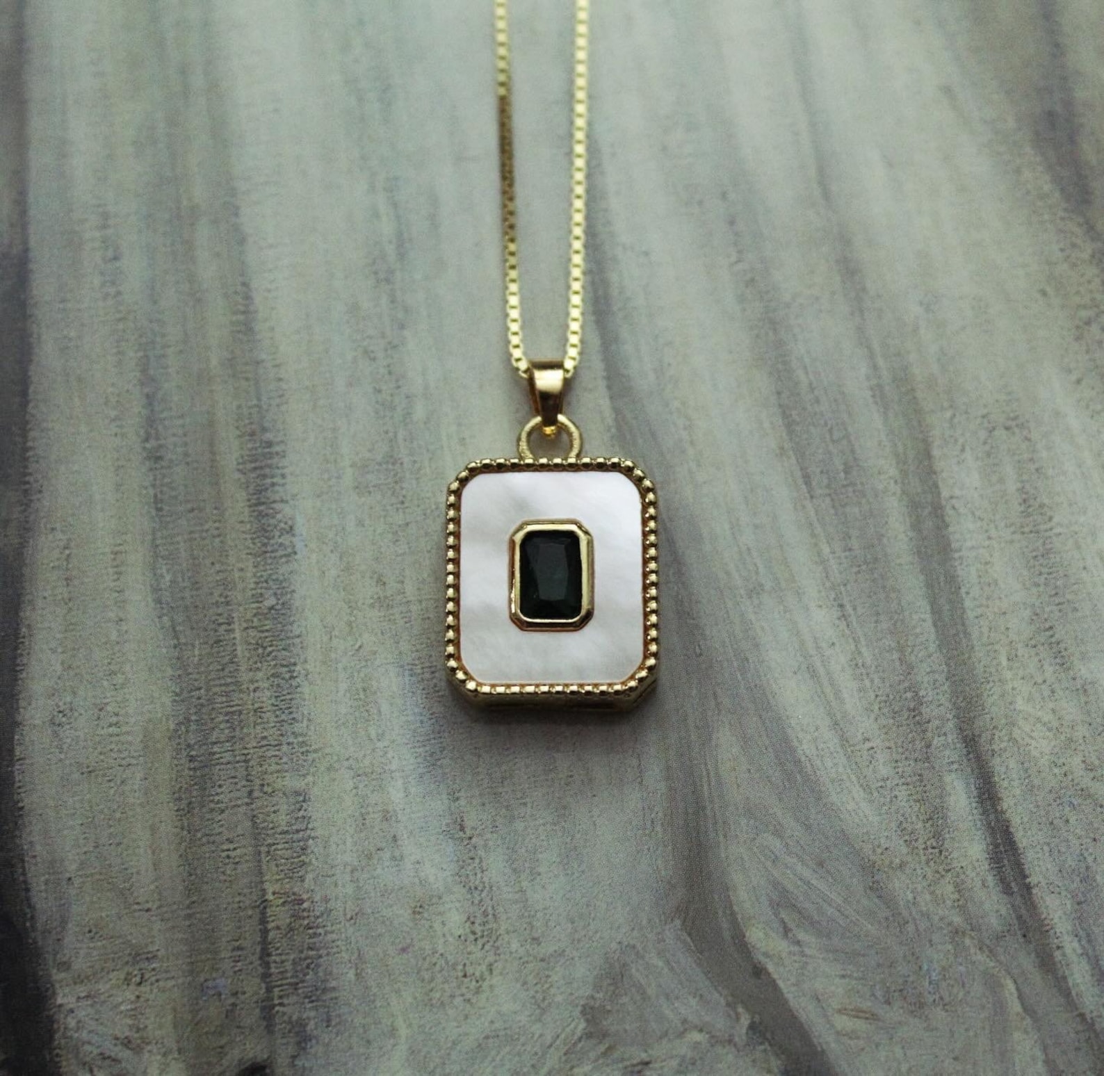 SIREN Eye Charm Necklace | Victorian Mother of Pearl Charm Necklace ...