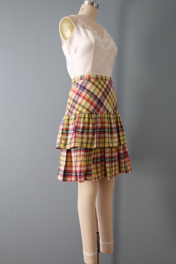 ruffled plaid skater skirt - Gem