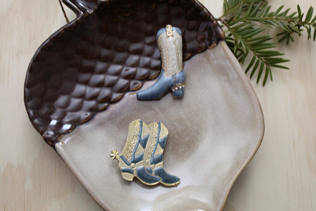 COWBOY Boots Brooches | Vintage Cowboy Cowgirl Boots Brooch - Etsy