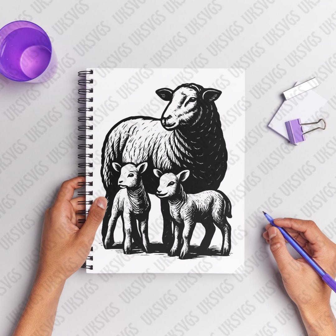 Sheep SVG Bundle for Cricut, Silhouette, Farm Crafts, Farm Decals ...