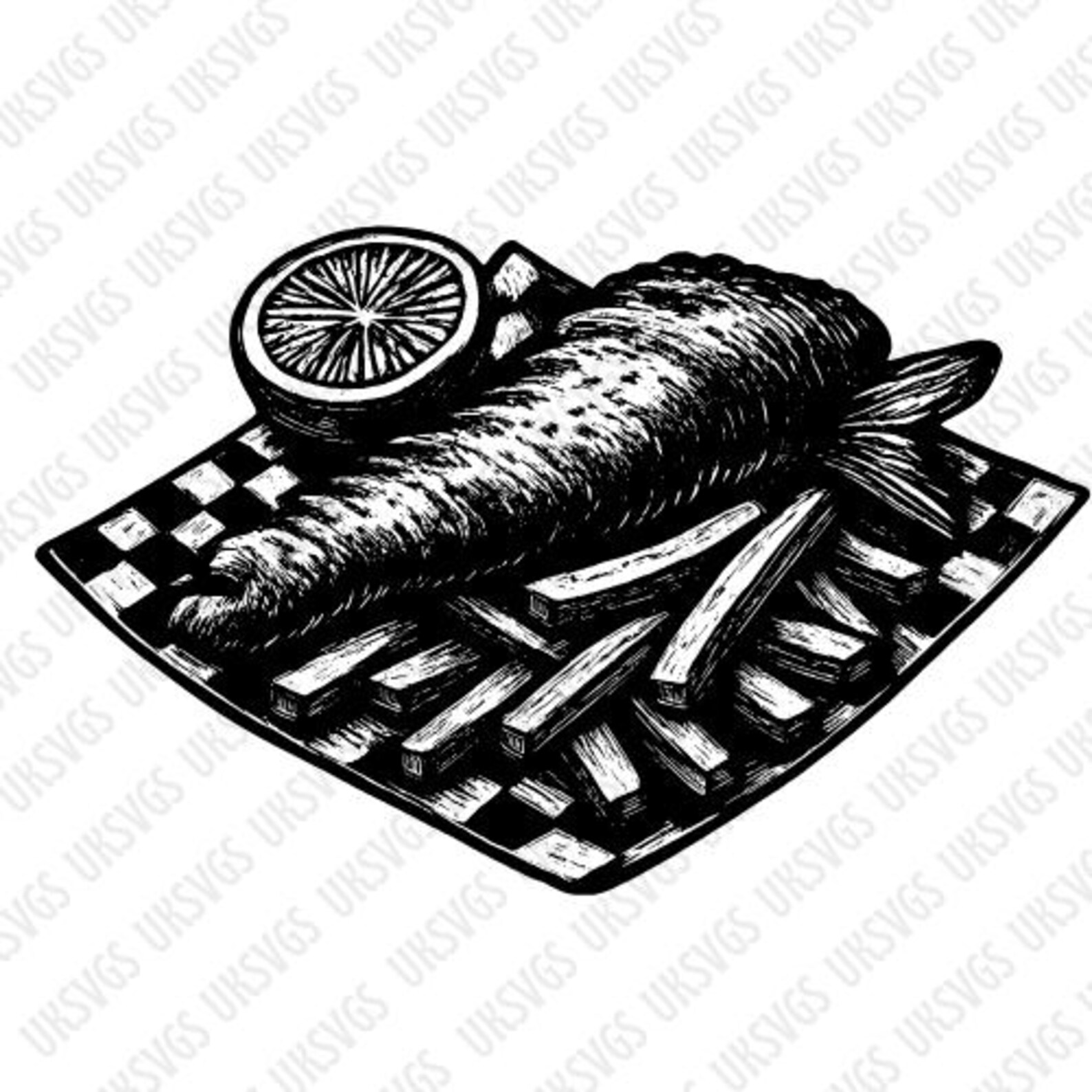 Fish and Chips SVG Bundle for Cricut, Silhouette, Food Crafts, Seaside ...