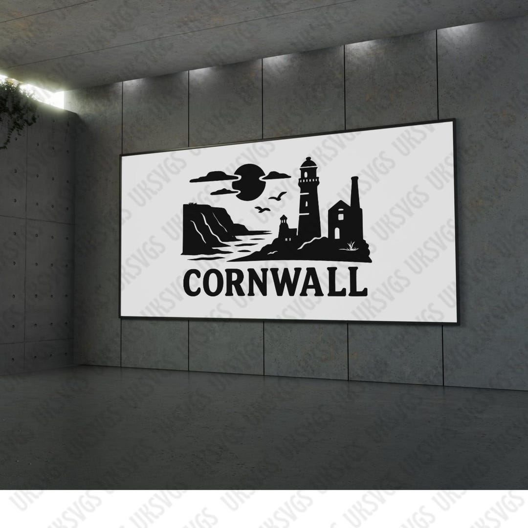 Cornwall Landscape SVG Bundle for Cricut, Silhouette, Cornwall Print ...