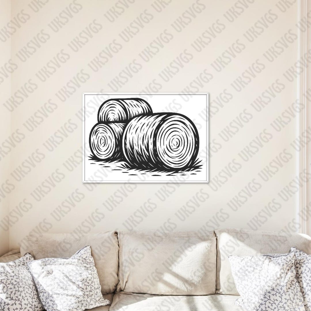 Hay Bales SVG Bundle for Cricut, Silhouette, Farm Decal, Farming Print ...