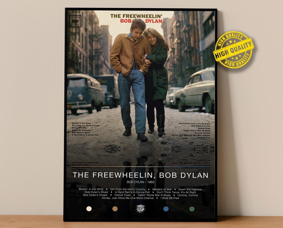 Bob Dylan Poster | the Freewheelin' Bob Dylan Poster | Album Poster ...