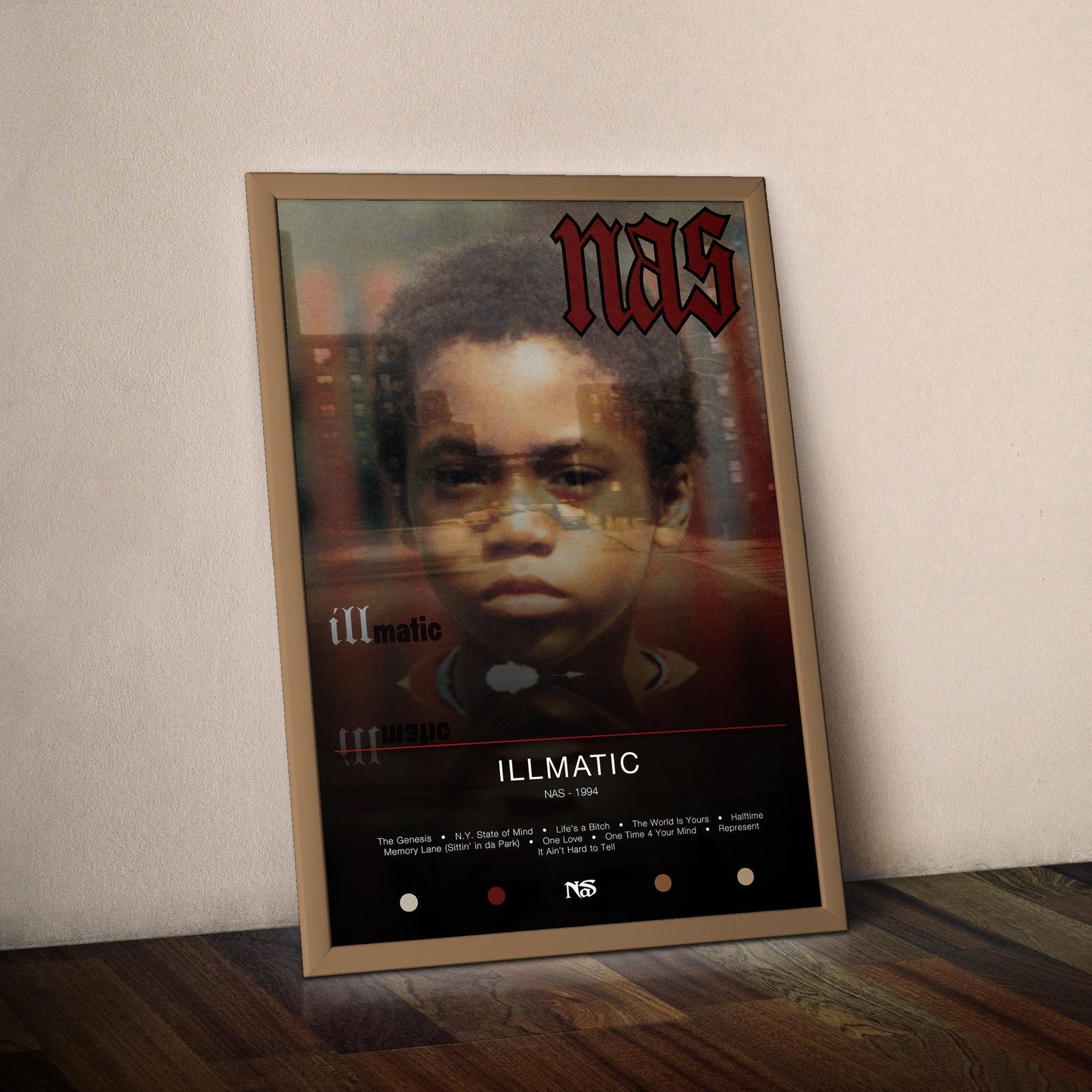 Nas Poster | Illmatic Poster | Album Poster Prints | Wall Decor Posters ...