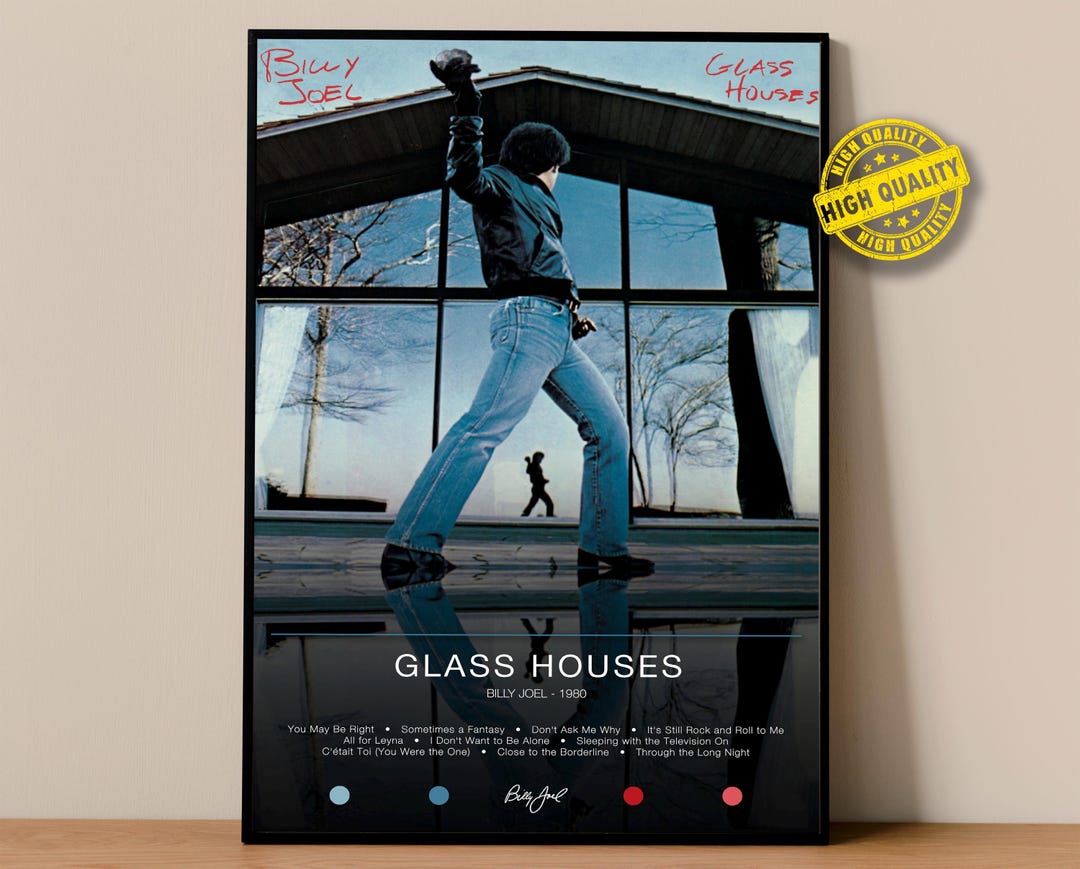 Billy Joel Poster | Glass Houses Poster | Album Poster Prints | Wall ...