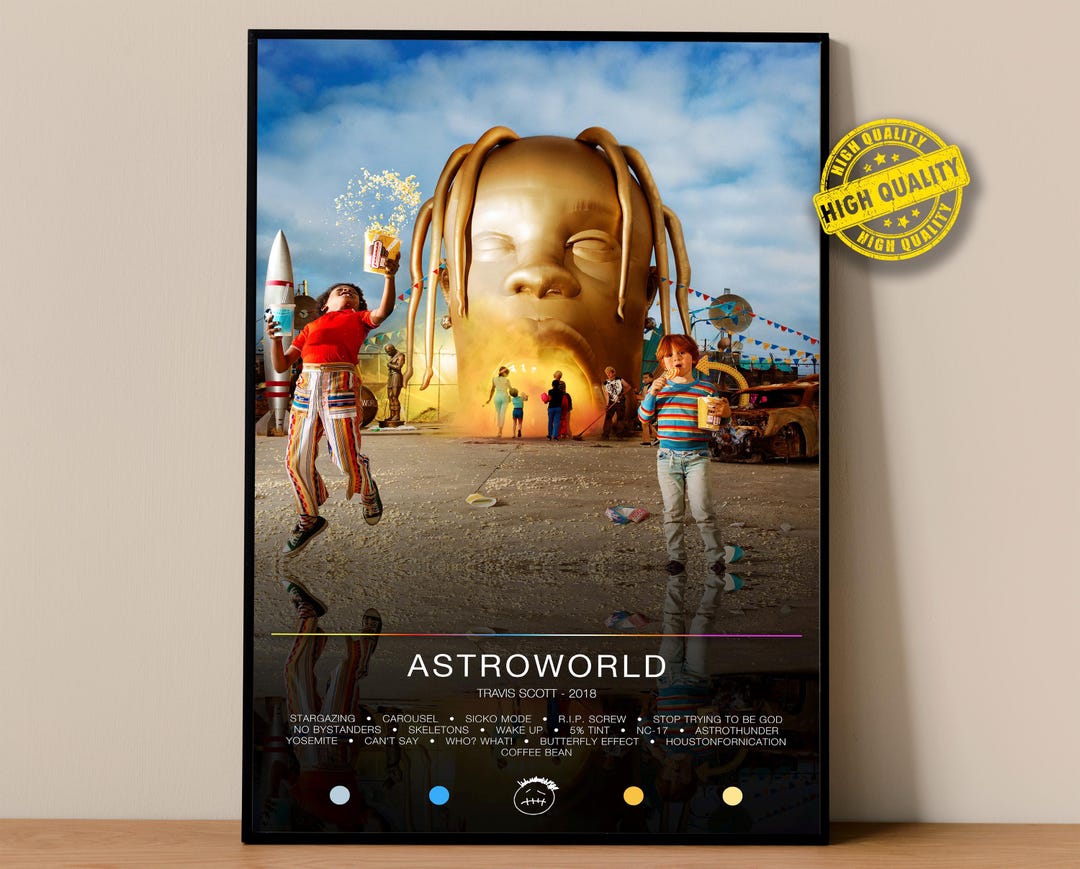 Travis Scott Poster | Astroworld Poster | Album Poster Prints | Wall ...