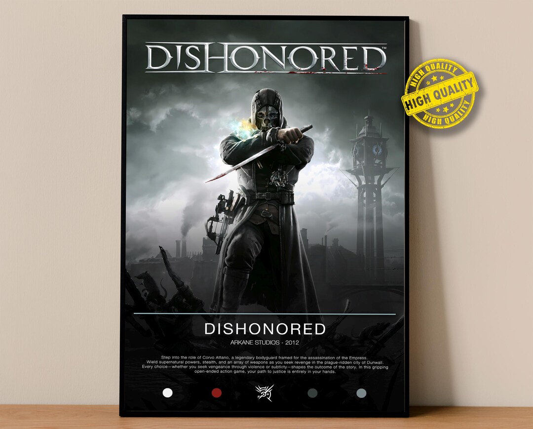 Dishonored Poster | Gaming Poster | Video Game Prints | Wall Decor ...