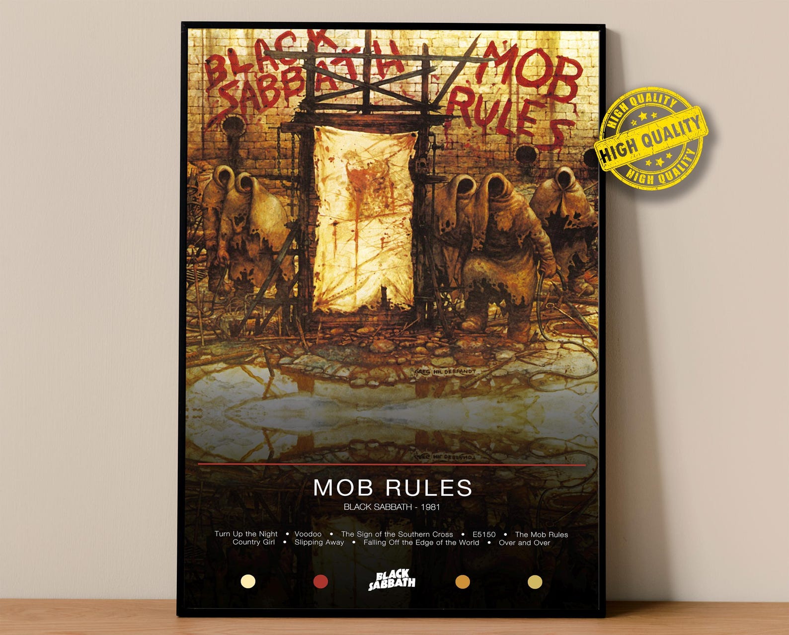 Black Sabbath Poster | Mob Rules Poster | Album Poster Prints | Wall ...