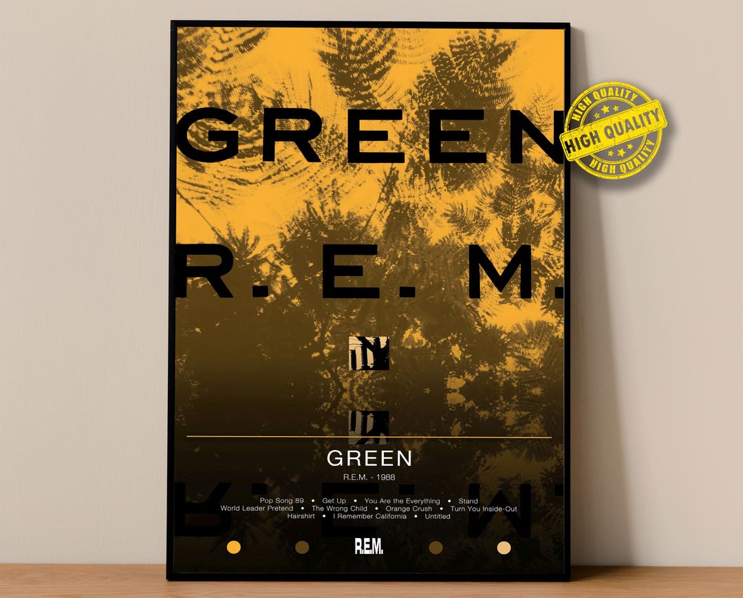 R.E.M. Poster | Green Poster | Album Poster Prints | Wall Decor Posters | Album Cover | Rock ...