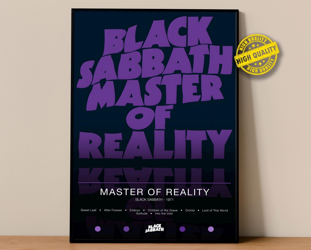 Black Sabbath Poster | Master of Reality Poster | Album Poster Prints ...