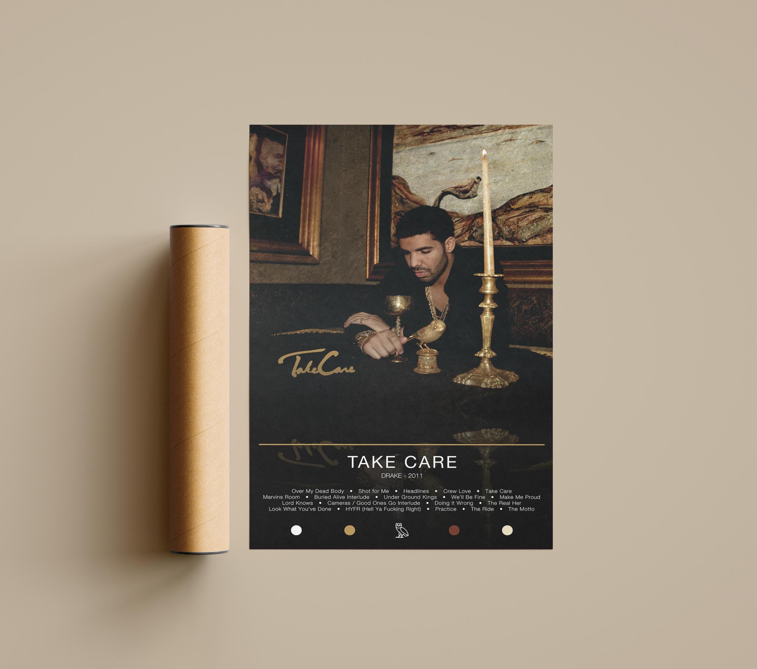 Drake Poster | Take Care Poster | Album Poster Prints | Wall Decor ...