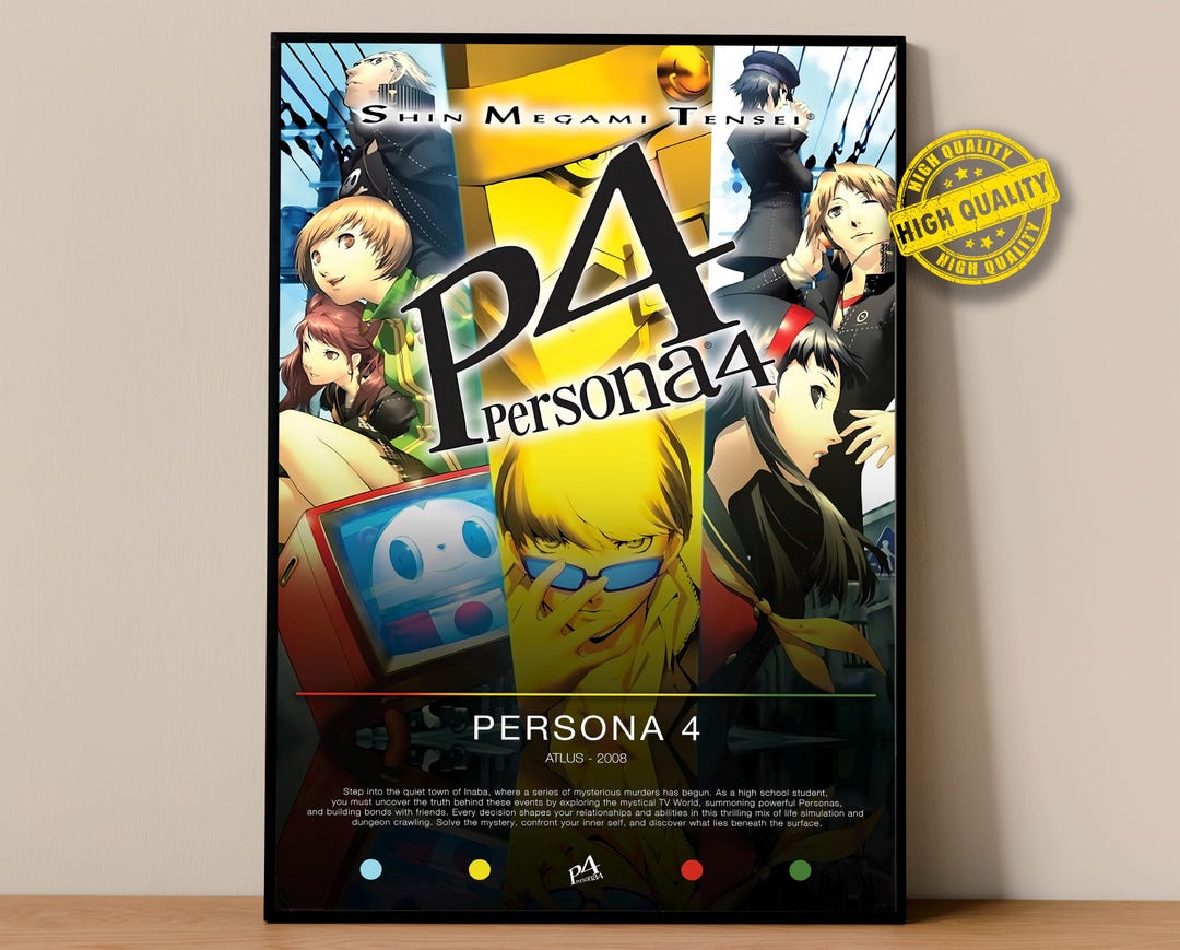 Persona 4 Poster | Gaming Poster | Video Game Prints | Wall Decor ...