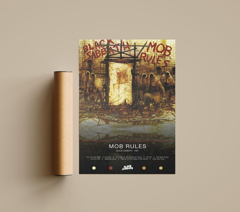 Black Sabbath Poster | Mob Rules Poster | Album Poster Prints | Wall ...