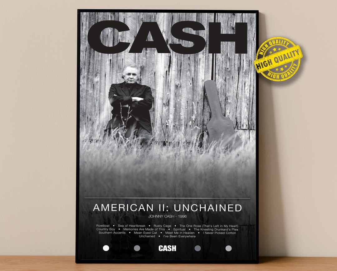 Johnny Cash Poster | American II: Unchained Poster | Album Poster ...