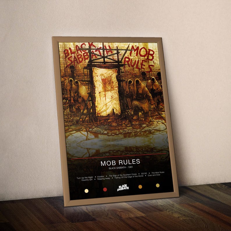Black Sabbath Poster | Mob Rules Poster | Album Poster Prints | Wall ...