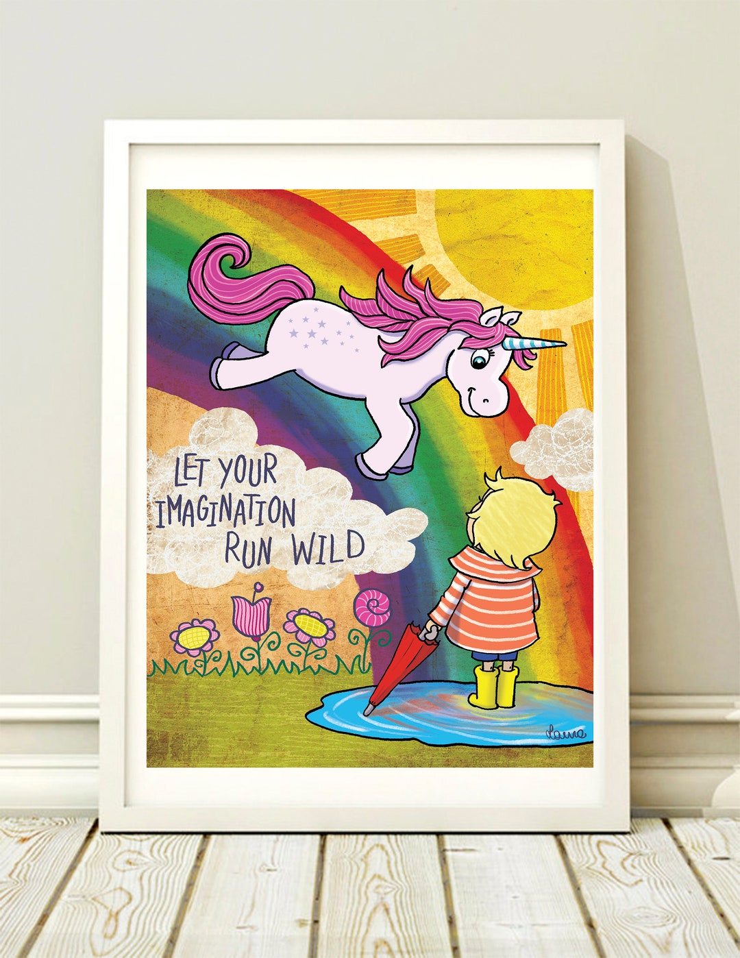 Let Your Imagination Run Wild. Kids Room. Print. 8.5x11 Inches.wall Art ...