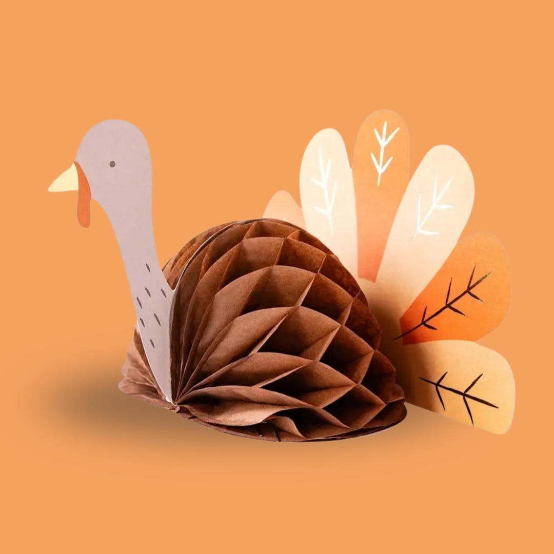 Thanksgiving Tabletop Decorations, Honeycomb Turkeys Set of 3 - Etsy
