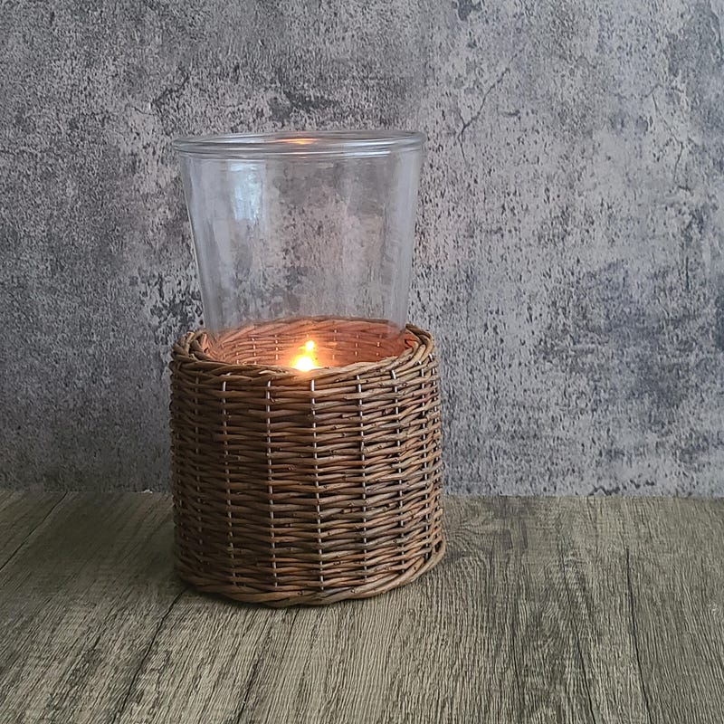 Rattan Holder With Candle - Etsy