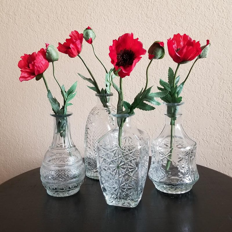 Victorian Glass Bud Vase - Etsy