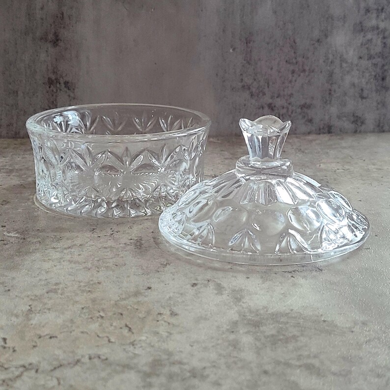 Embossed Glass Jar With Lid, Vintage Style Apothecary Candy Storage ...
