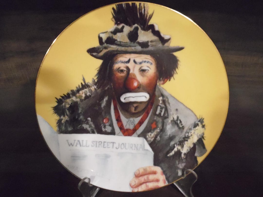 Vintage Emmett Kelly Plate "big Business" #5043 by Charlotte Kelly. - Etsy