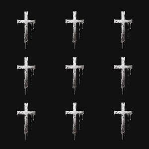 Metal Liquid Drip Cyberpunk Crosses X3 Pack Digital Print | Seamless ...