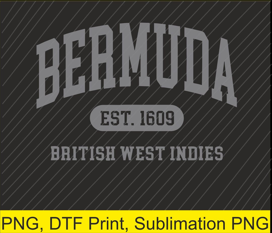 Vintage Bermuda Established 1609 Png | Digital Download | DTF Print - Etsy