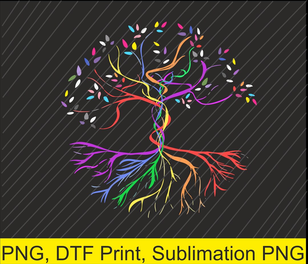 Tree Life Rainbow LGBT Gay Pride Png | Digital Download | DTF Print - Etsy