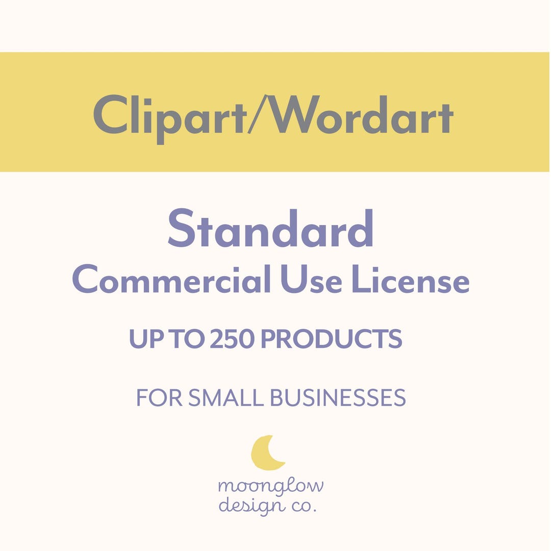 Clip Art and Word Art Commercial Use License for Small Businesses - Etsy