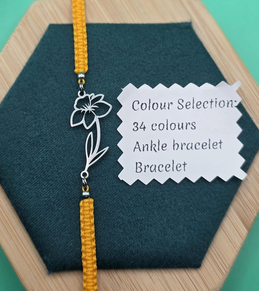 Daffodil Bracelet, March Birth Flower, Daffodil Jewellery, Floral Gift ...