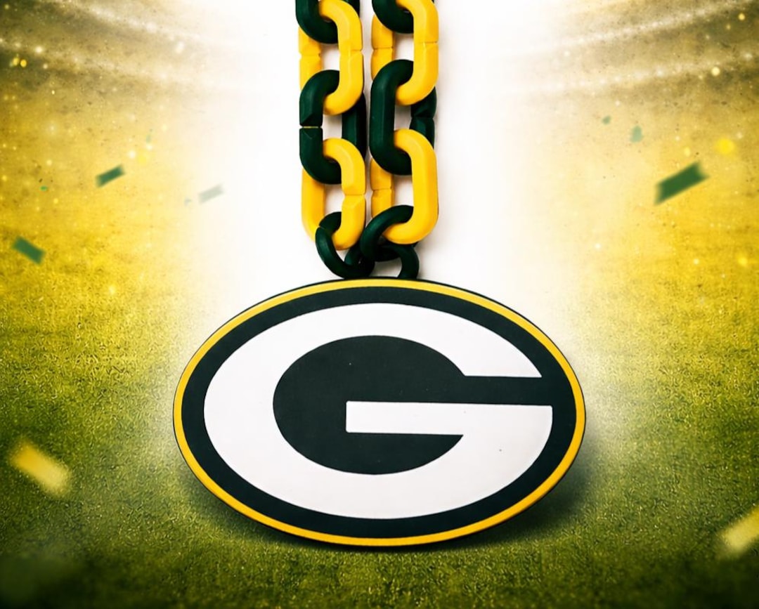Greenbay Packers Football Hype Chain Necklace | Oversized Fan Chain ...